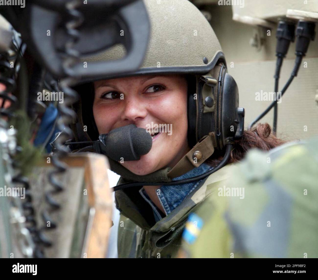 August 2002 file photo of Swedish Crown Princess Victoria, dressed as a ...