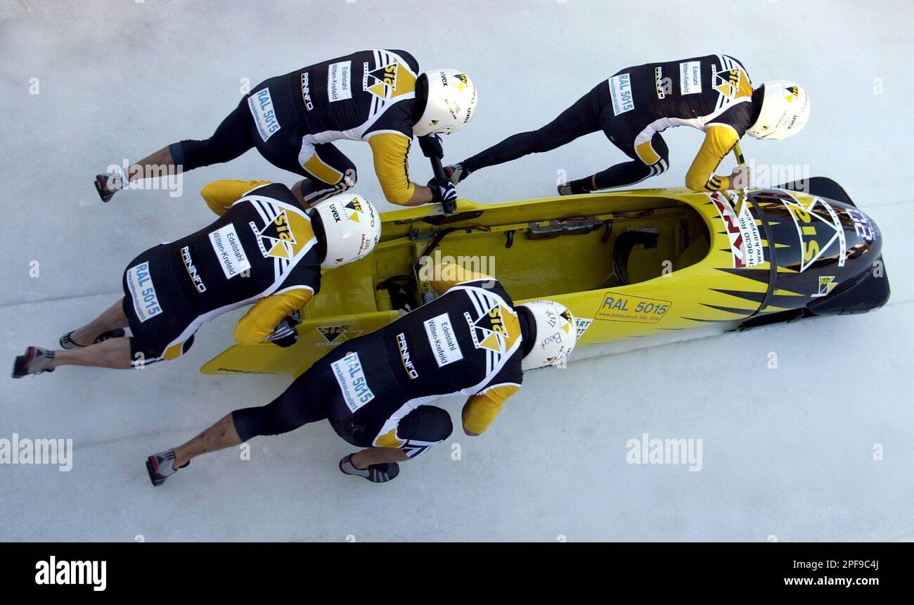 Swiss team SUI3 with Ralph Rueegg, pilot, Hans-Juerg Nufer, Beat Hefti ...