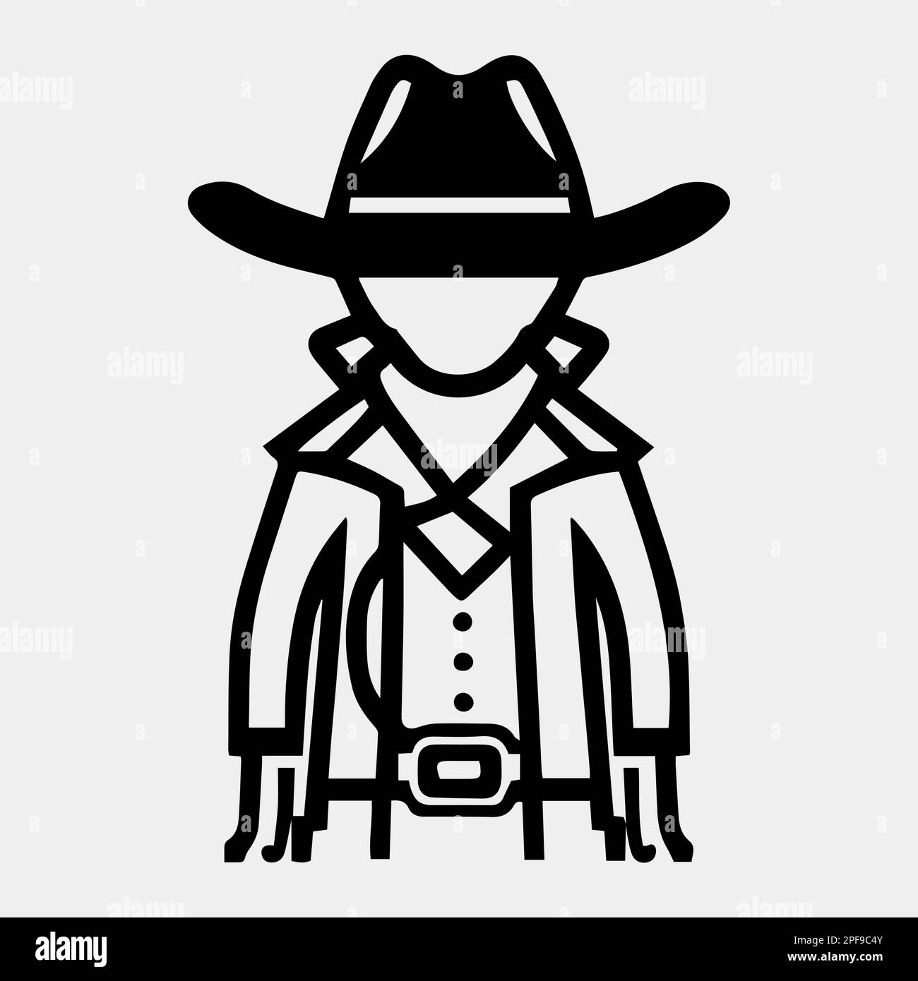 a cute cowboy vector silhouette Stock Vector Image & Art - Alamy