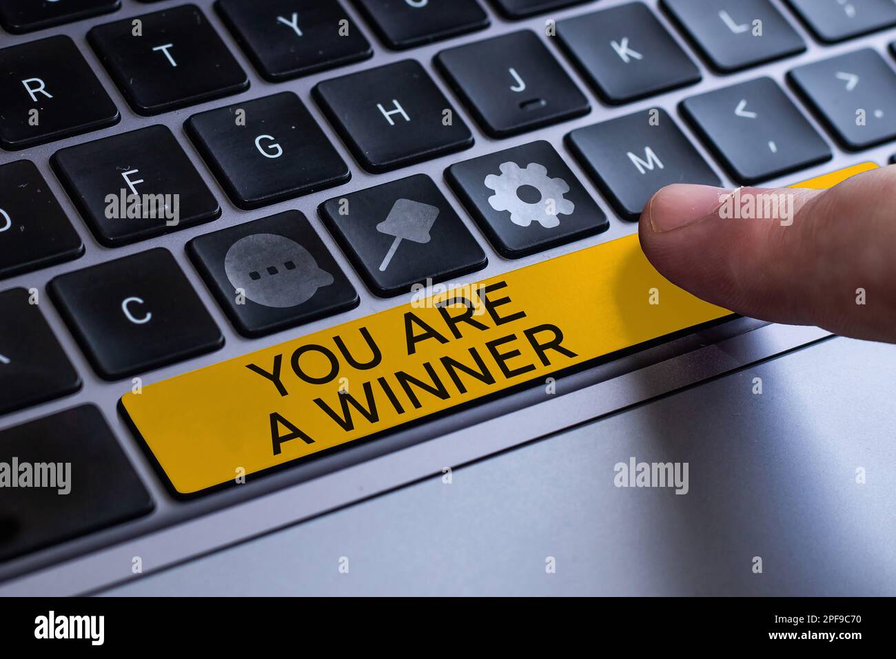 Text caption presenting You Are A Winner. Word for motivation ...