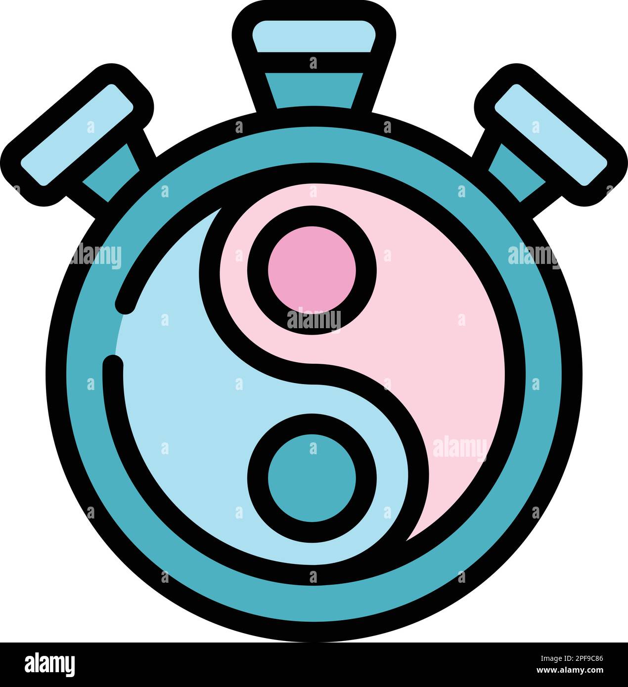 Yin yang icon. Outline Yin yang vector icon for web design isolated on ...