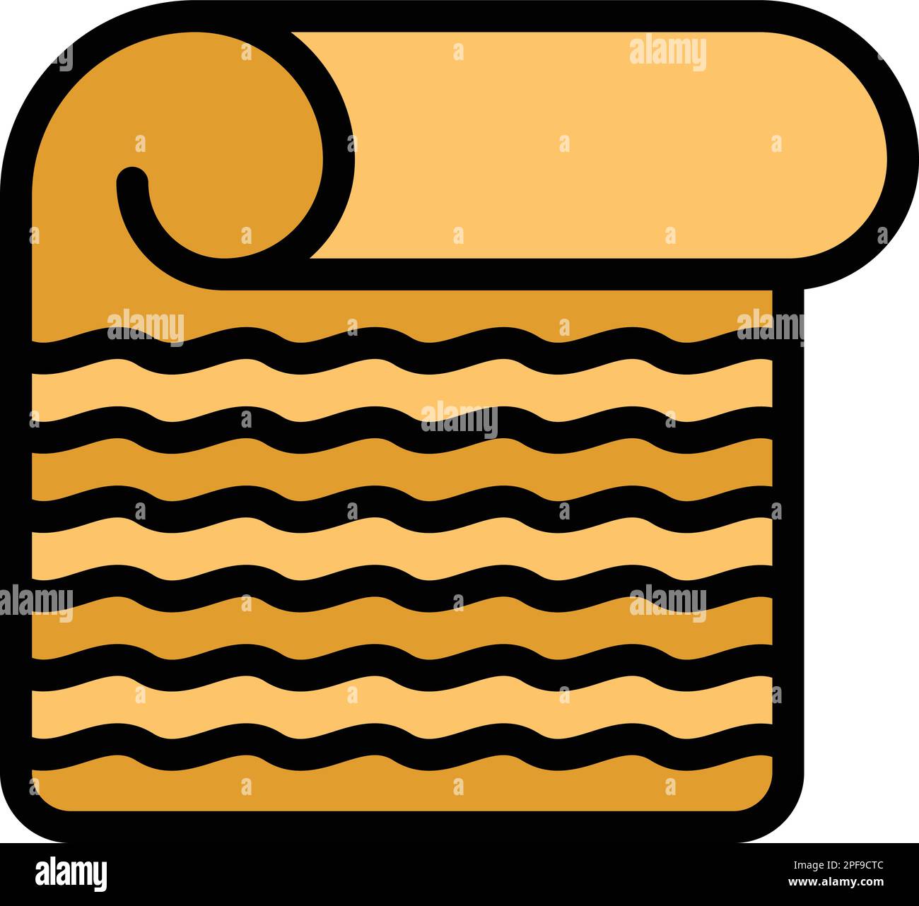 Exercise mat icon. Outline exercise mat vector icon for web design ...