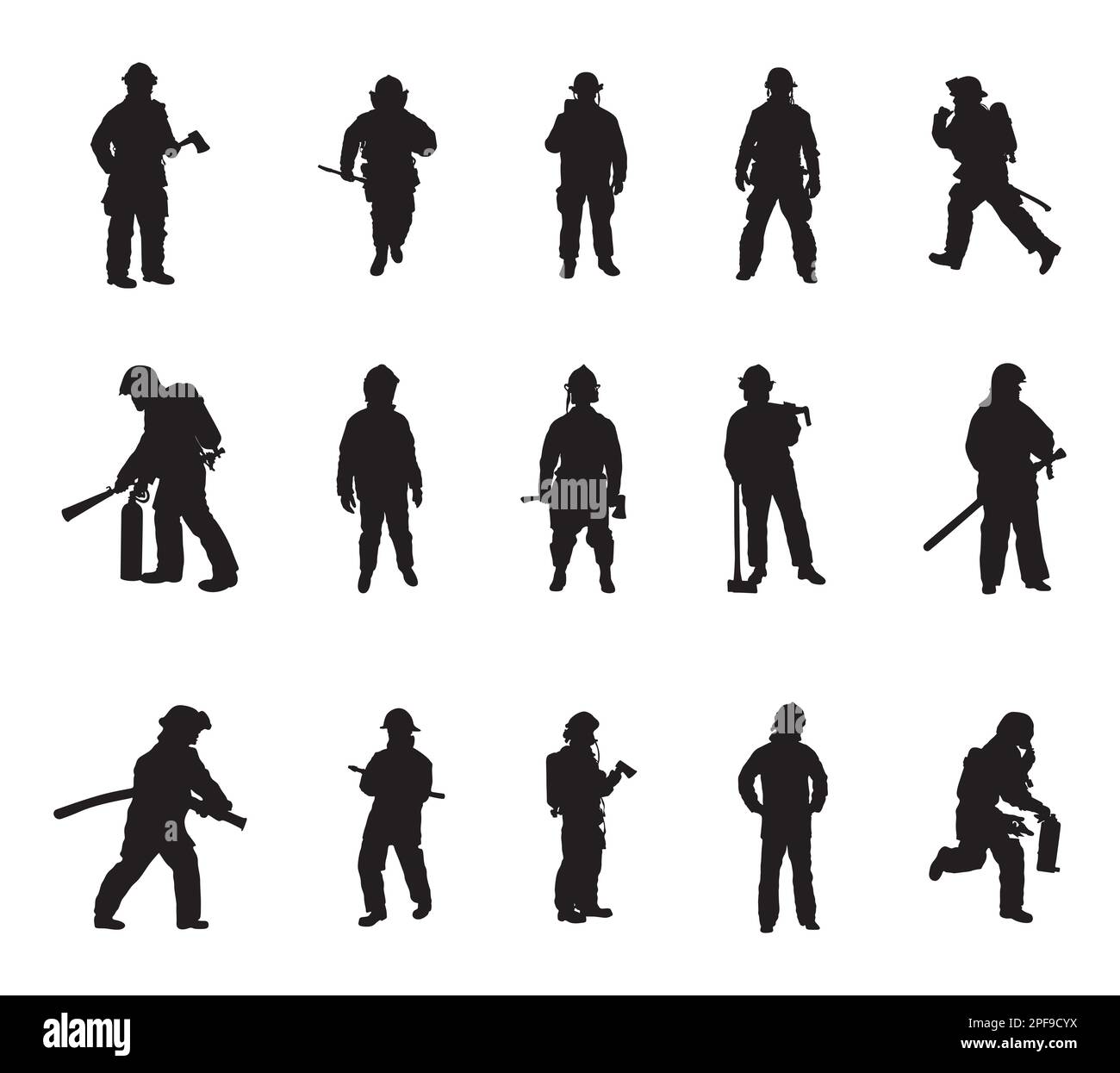 Firefighter Silhouette Painting