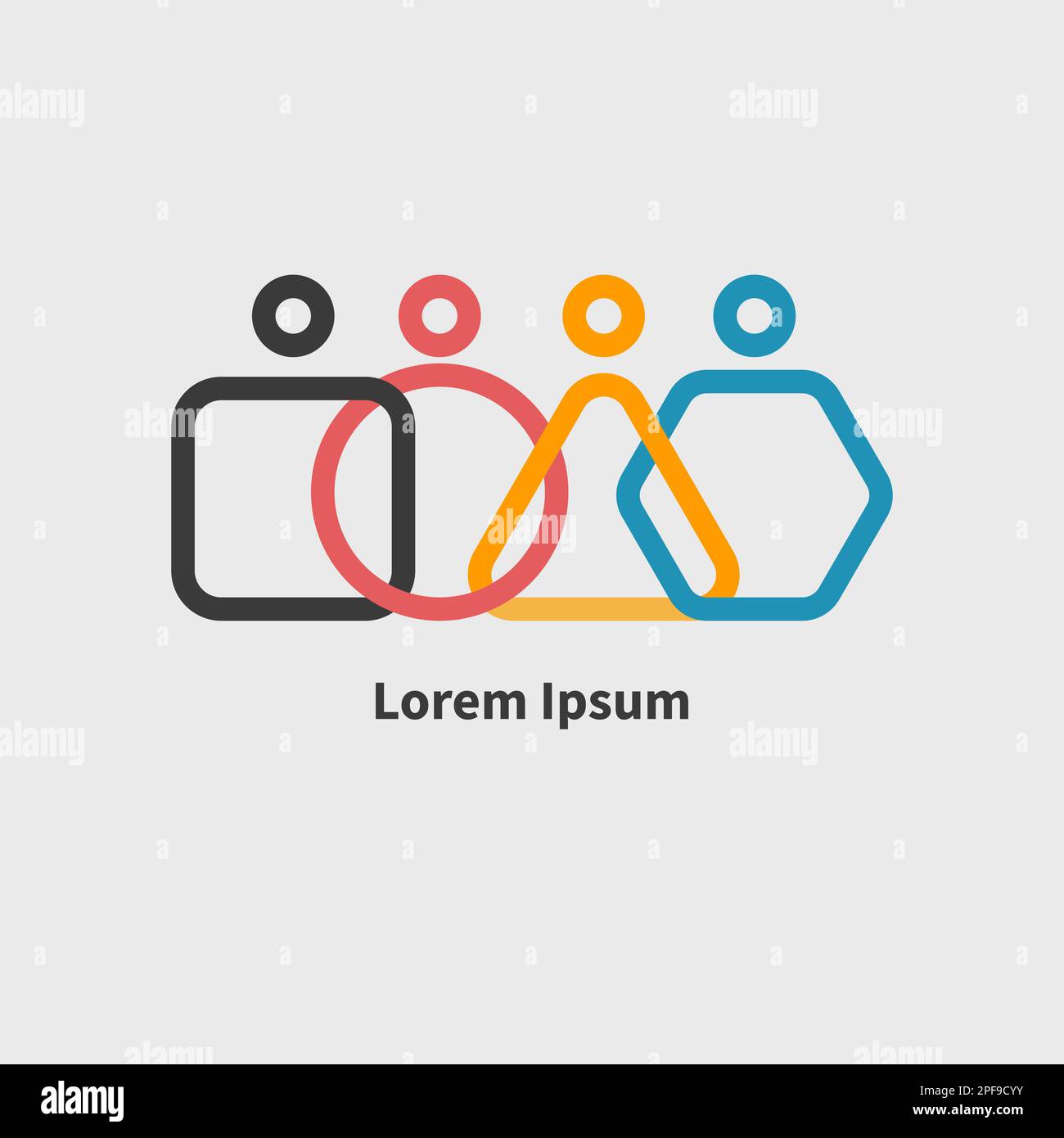 Networking, relationships, friendship logo. Interaction, team concept ...