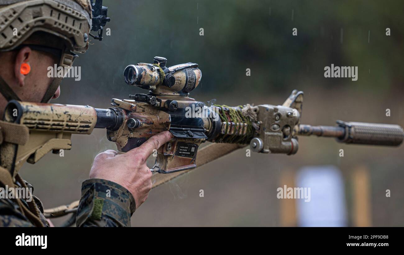 A U.S. Marine with Alpha Company, Battalion Landing Team 1/6, 26th ...