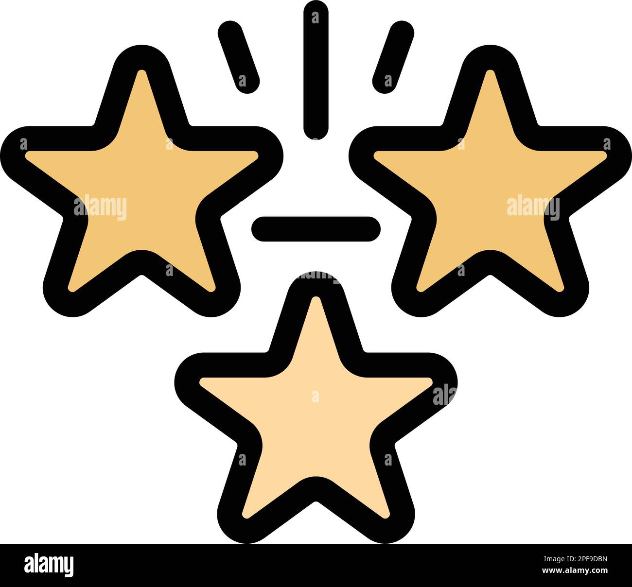 Victory emblem stars icon. Outline Victory emblem stars vector icon for ...