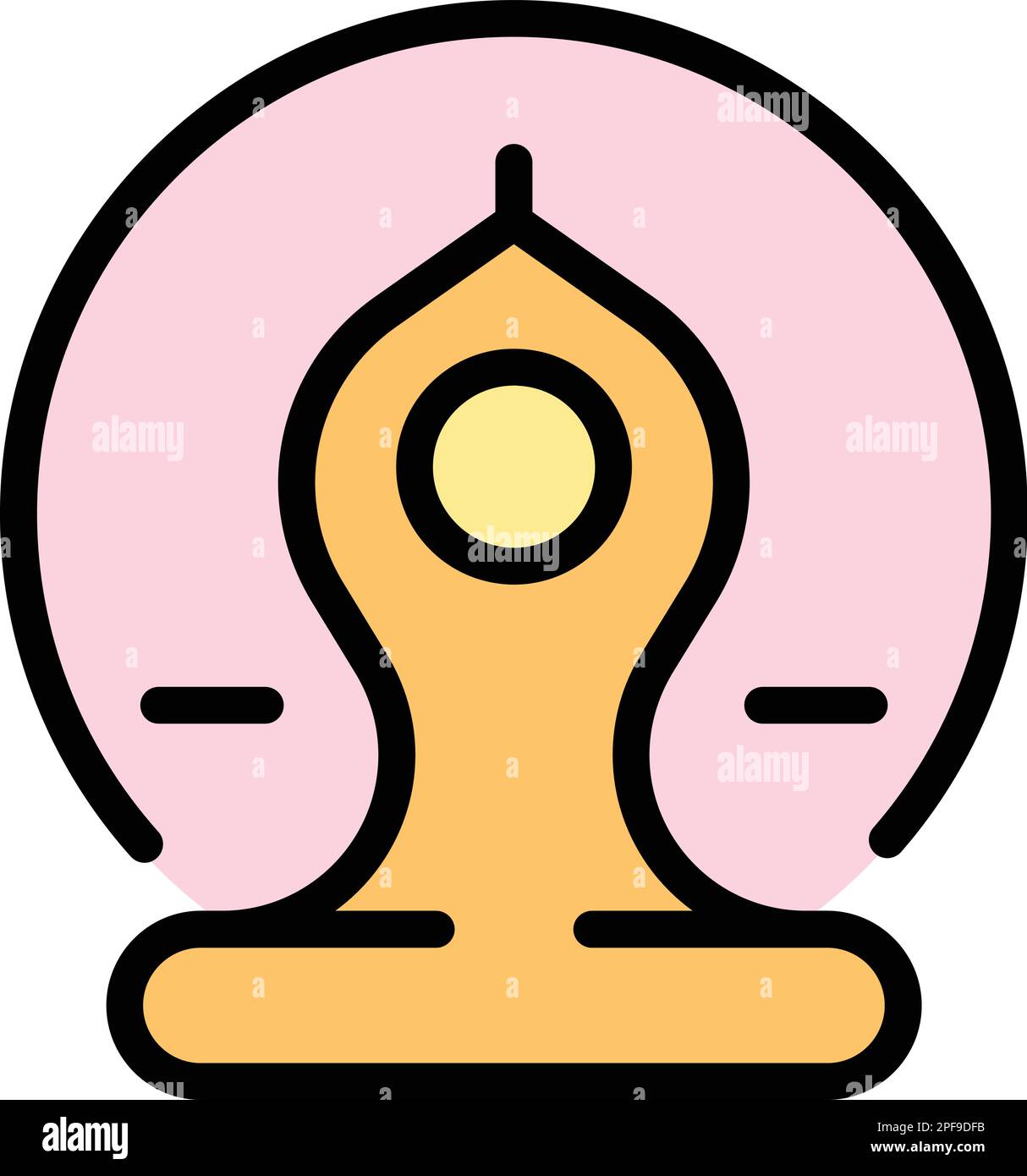 Buddhist practice icon. Outline Buddhist practice vector icon for web design isolated on white ...