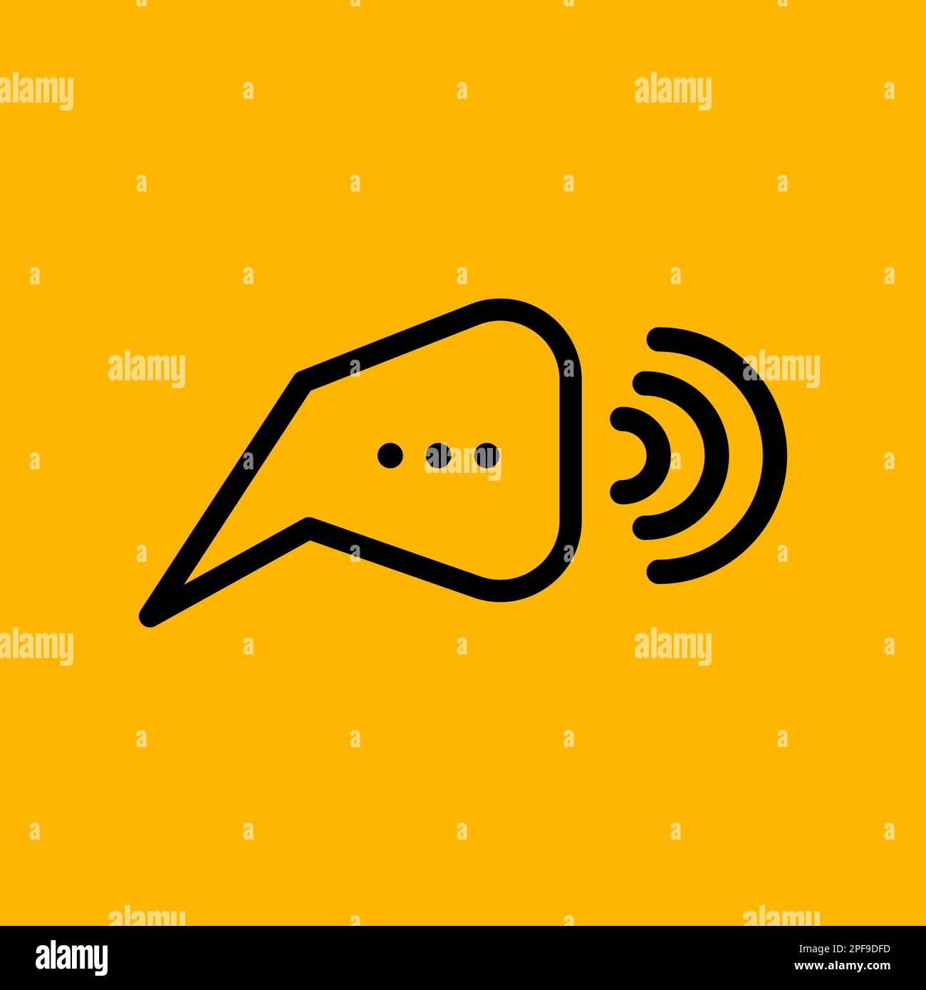 PR icon with bubble and speaker. Simple public relations logo. PR ...