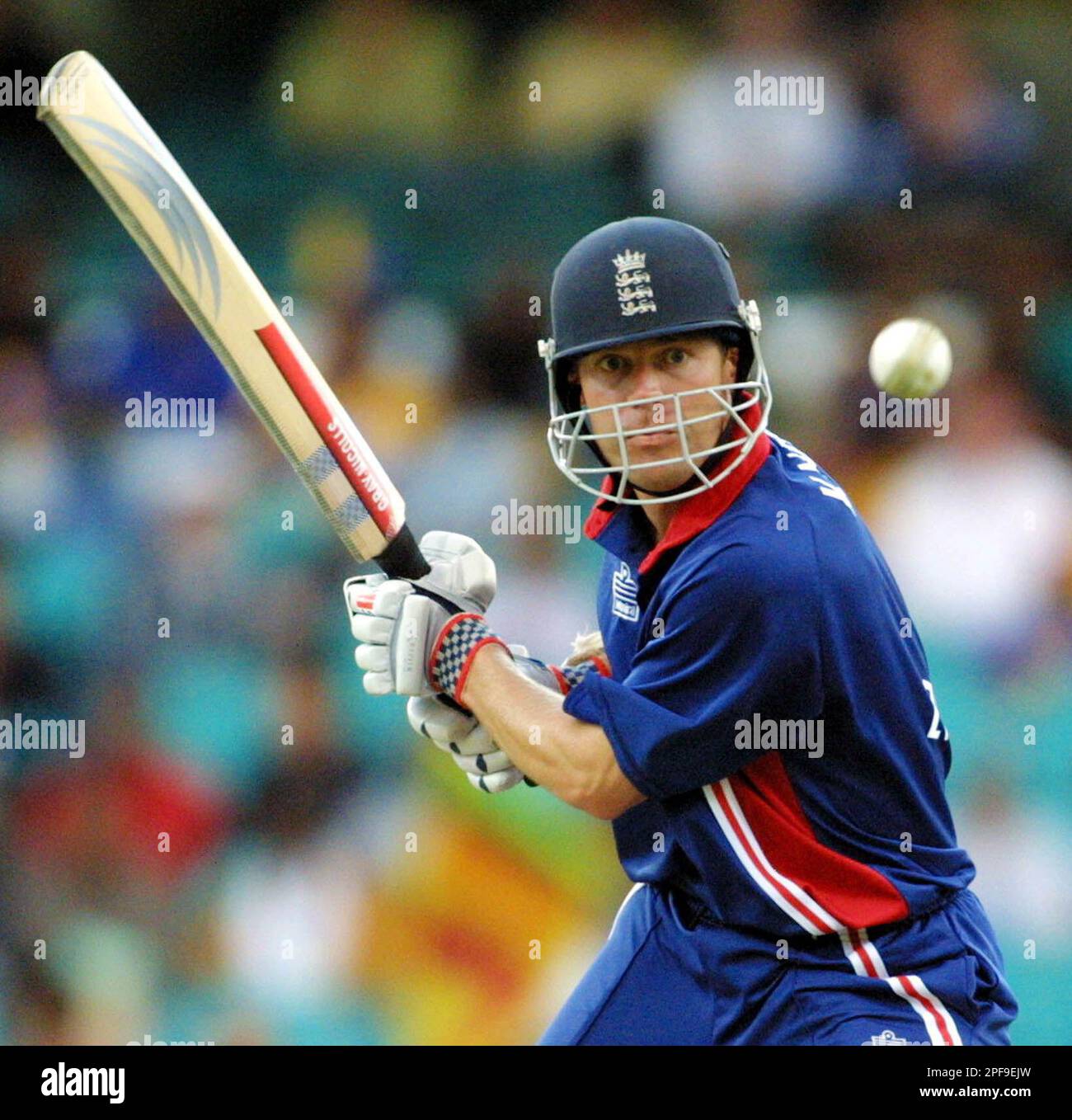 England's Nick Knight watches the ball during a one day cricket match ...
