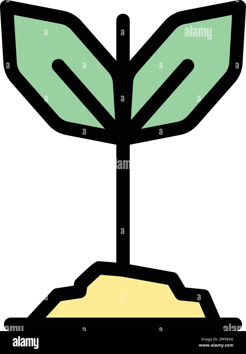 Garden bio plant icon. Outline Garden bio plant vector icon for web ...