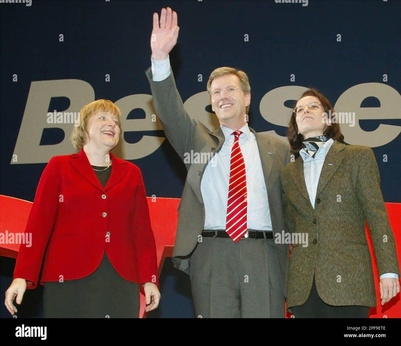 CDU-Vorsitzende Angela Merkel, Christian Wulff, CDU-Spitzenkandidat ...