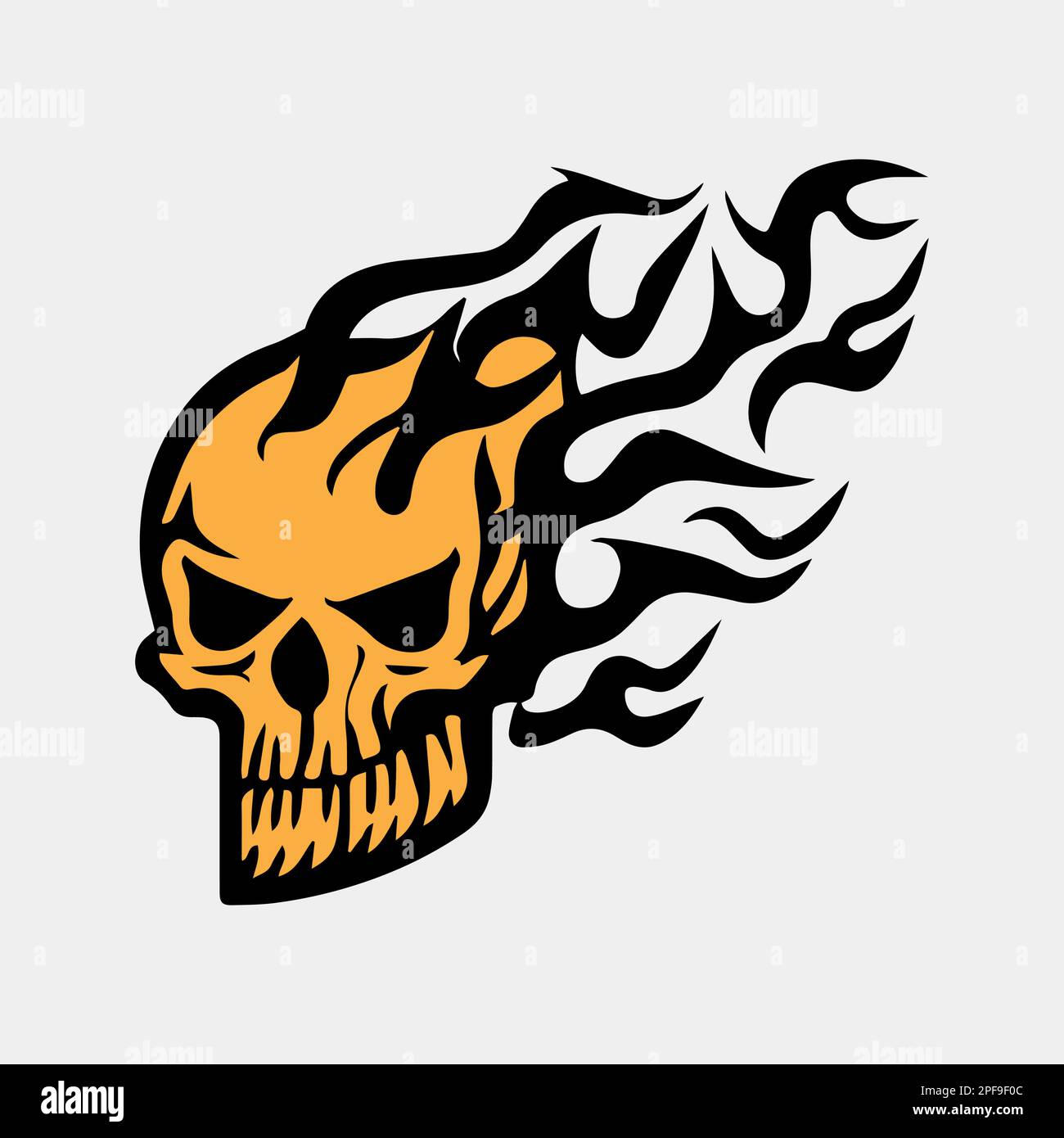Cartoon flaming skeleton hi-res stock photography and images - Alamy