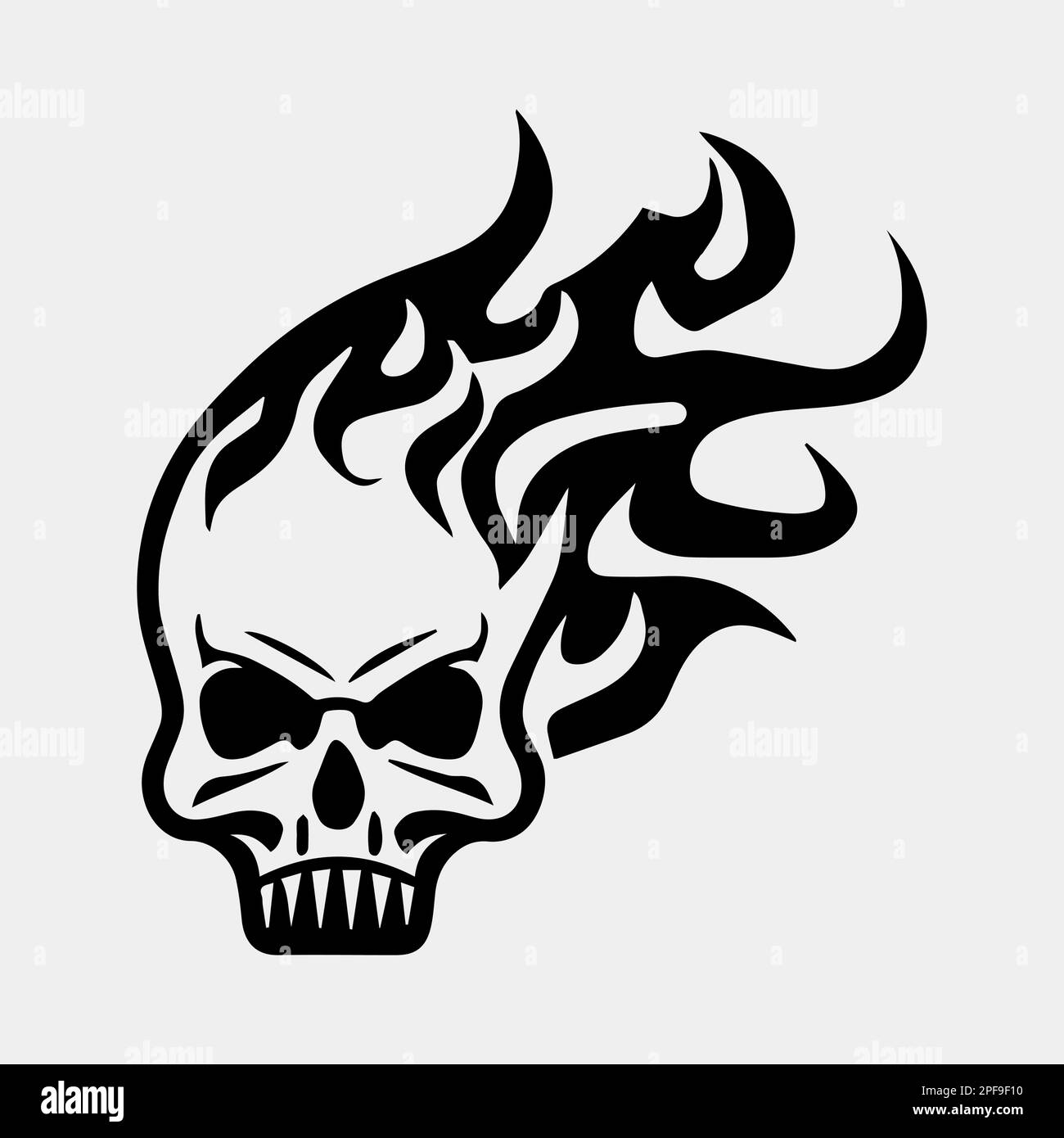 Skull flaming Stock Vector Images - Alamy