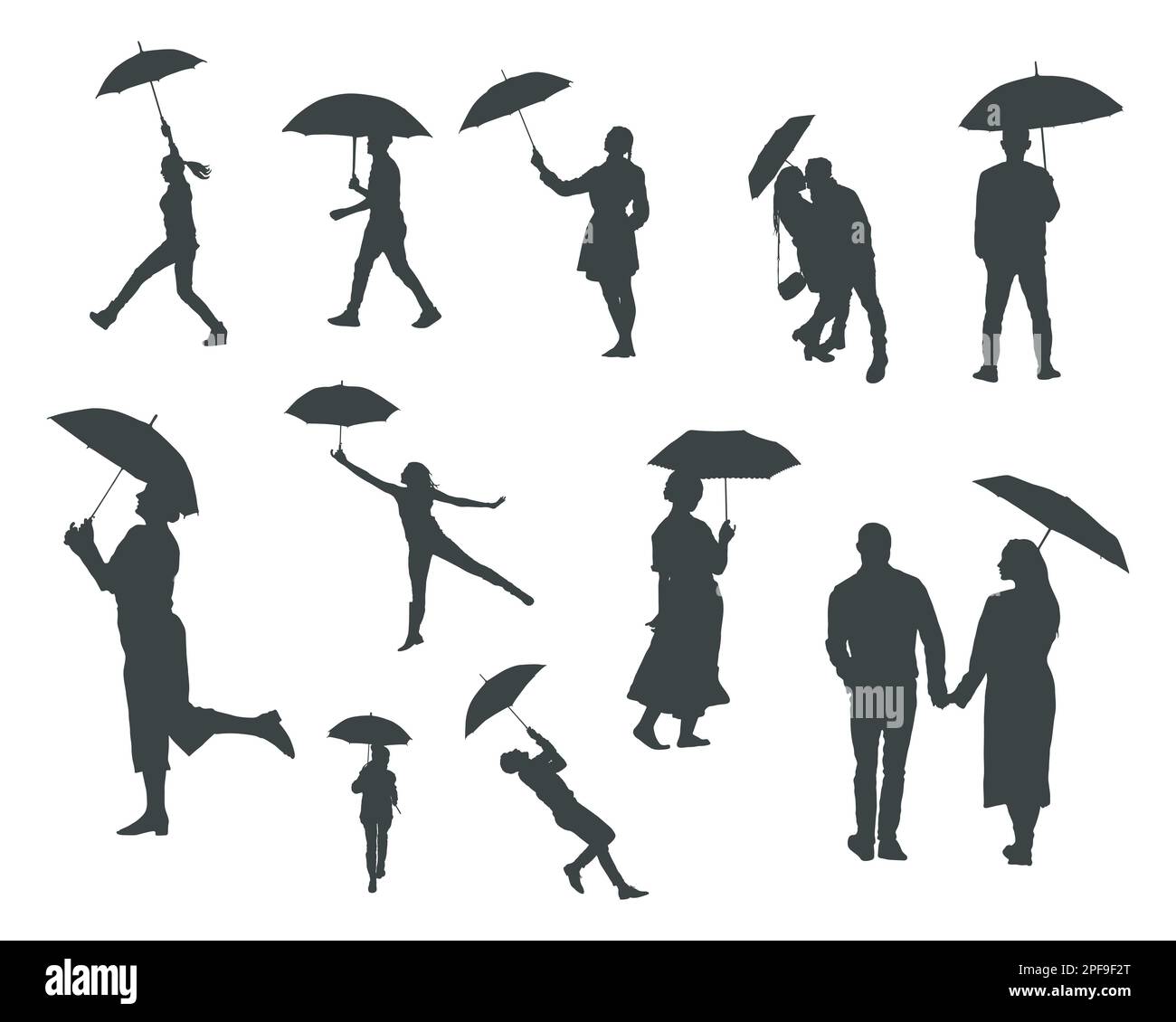 People with umbrella silhouettes , umbrella silhouettes Stock Vector ... People with umbrella silhouettes , umbrella silhouettes Stock Vector ...