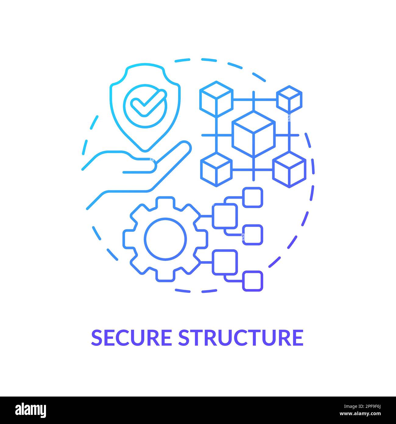 Secure structure blue gradient concept icon Stock Vector Image & Art - Alamy