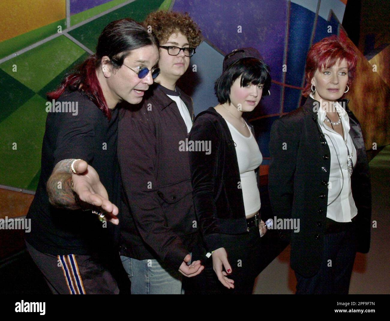 The Osbourne family from left, rocker Ozzy Osbourne, son Jack, daughter ...