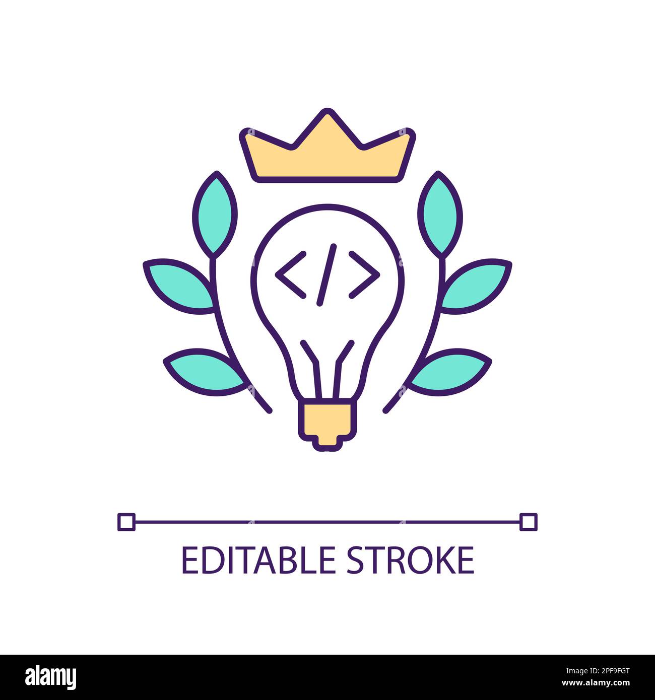 Innovative ideas in coding RGB color icon Stock Vector Image & Art - Alamy