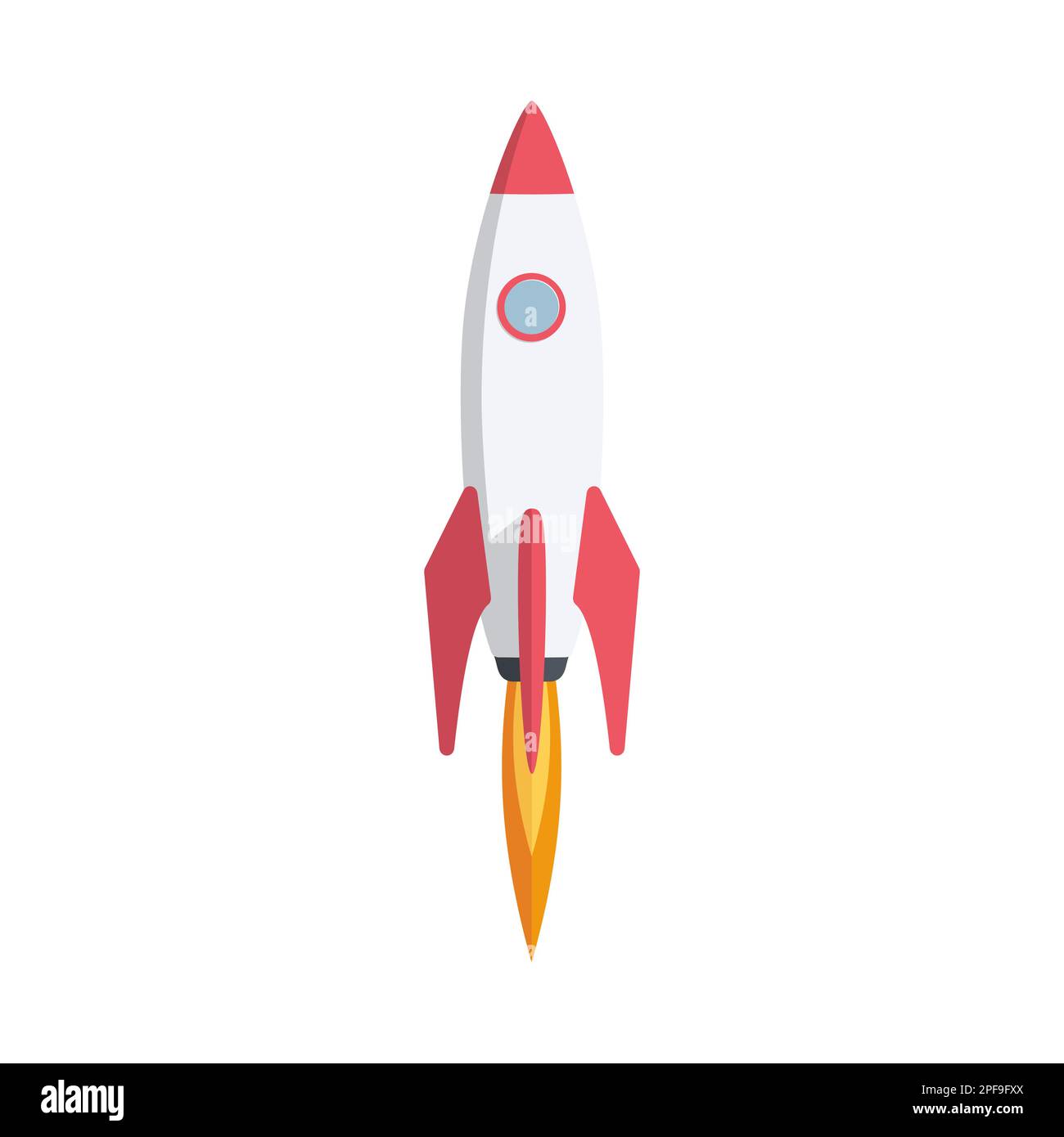 Rocket Launch Design Flat Spaceship Vector Illustration Stock Vector Image And Art Alamy