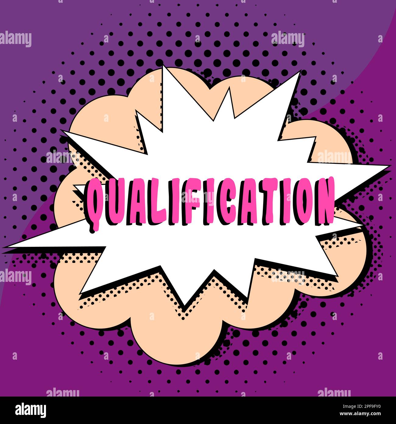 Writing displaying text Qualification. Word Written on Officially ...