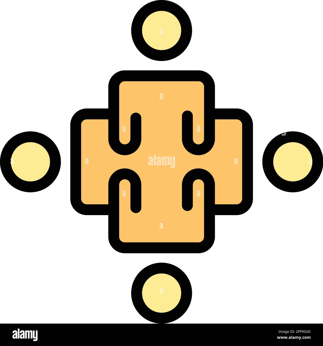 Organized crew icon. Outline Organized crew vector icon for web design ...