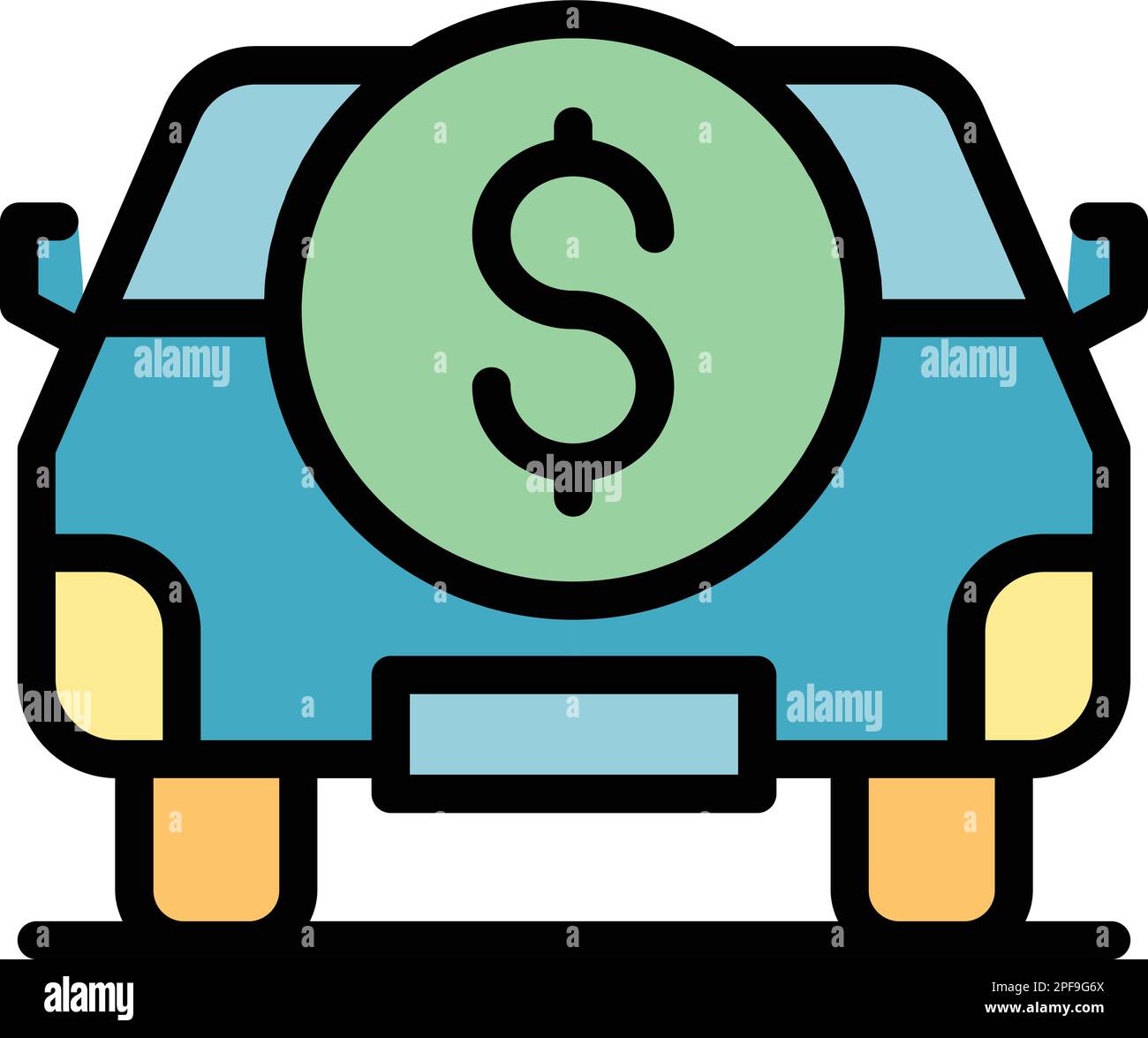 Buying auto icon. Outline Buying auto vector icon for web design ...