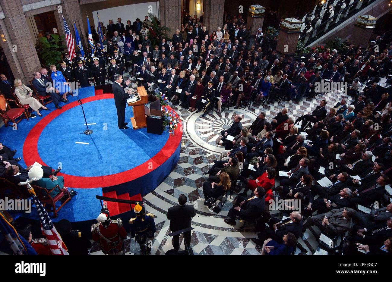 Connecticut Gov. John G. Rowland gives remarks as he stands at the ...