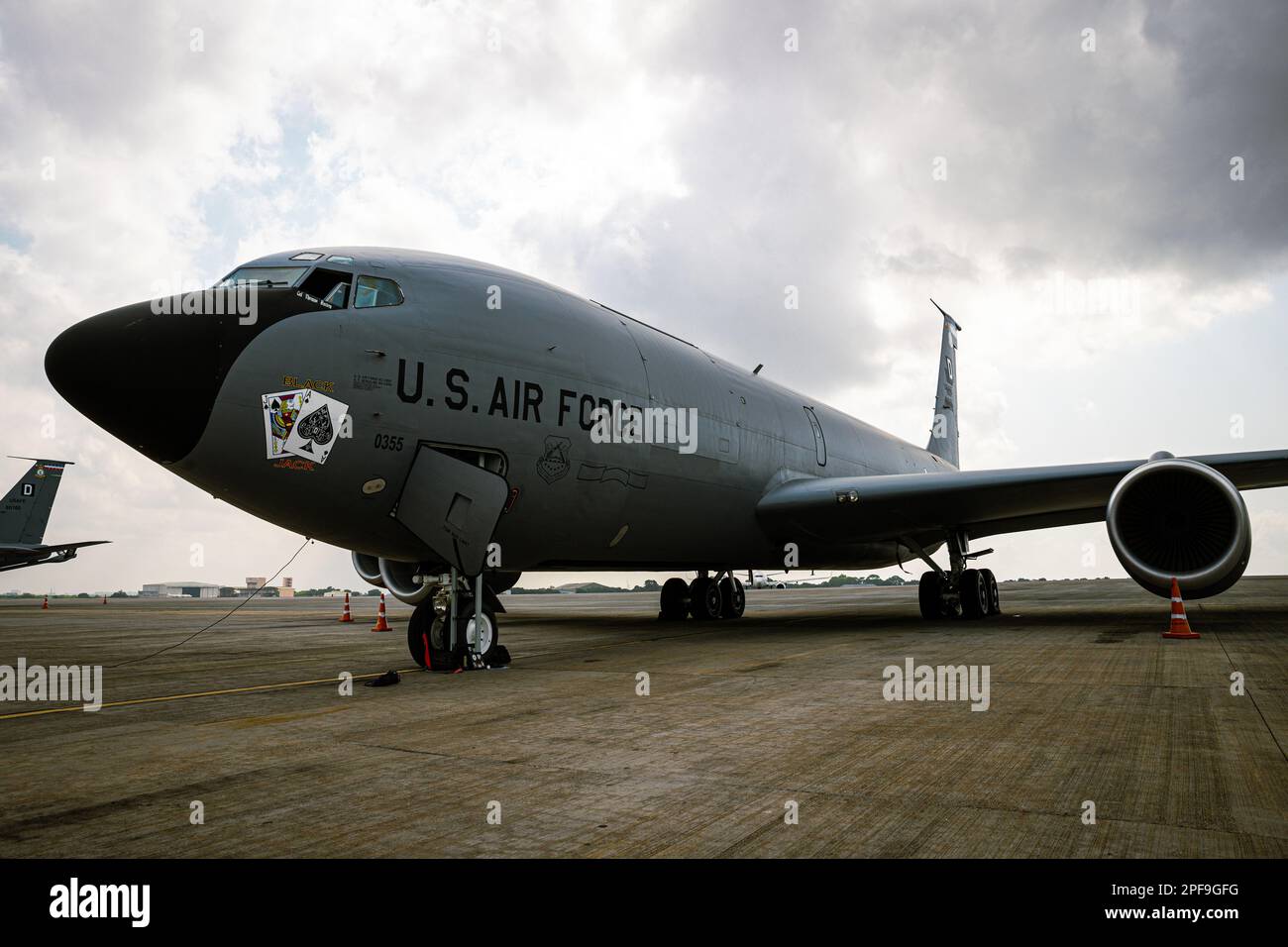 A U.S. Air Force KC-135R Stratotanker with the 351st Air Refueling Squadron, 100th Air Refueling ...