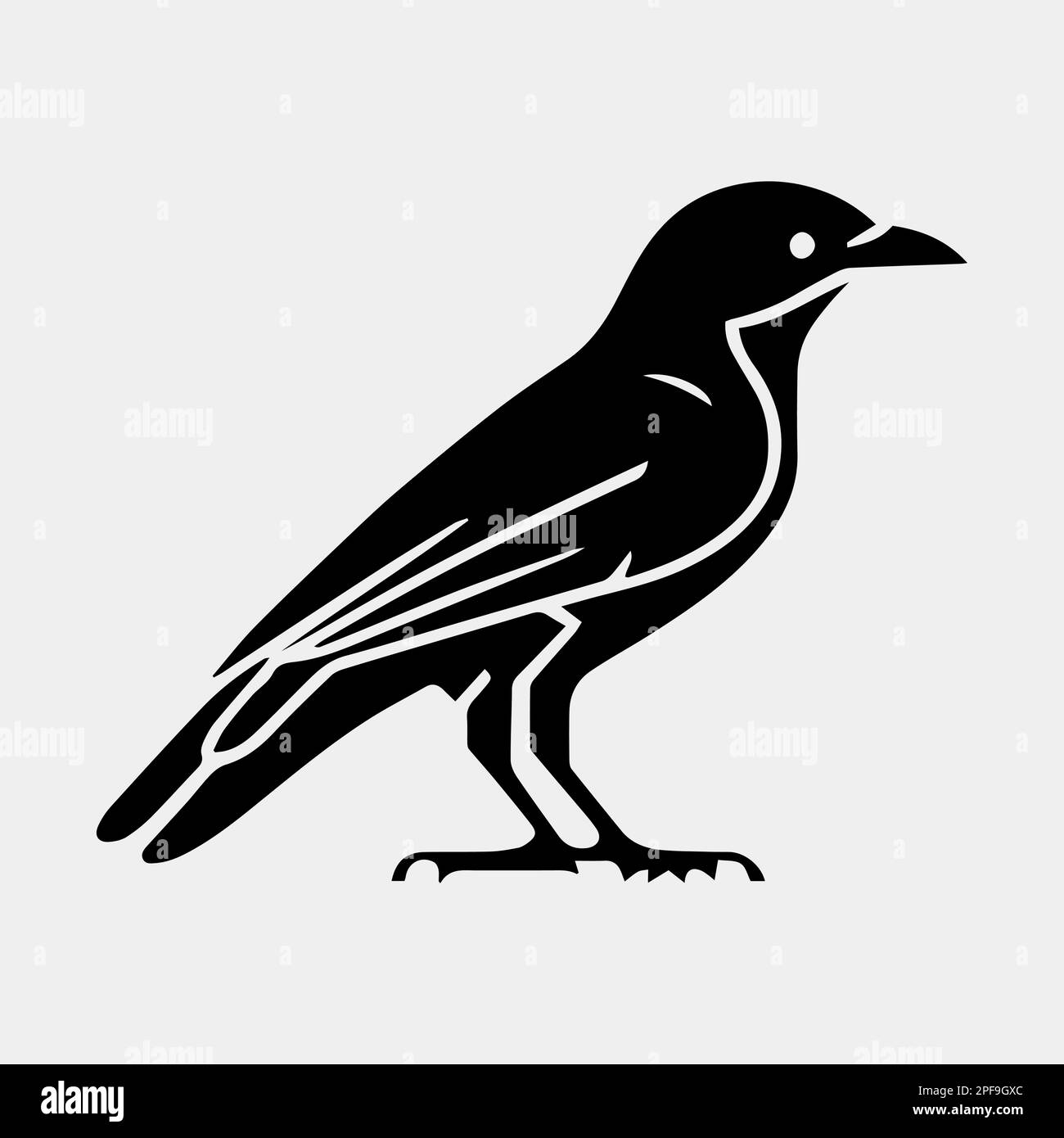Crow sitting vector hi-res stock photography and images - Alamy