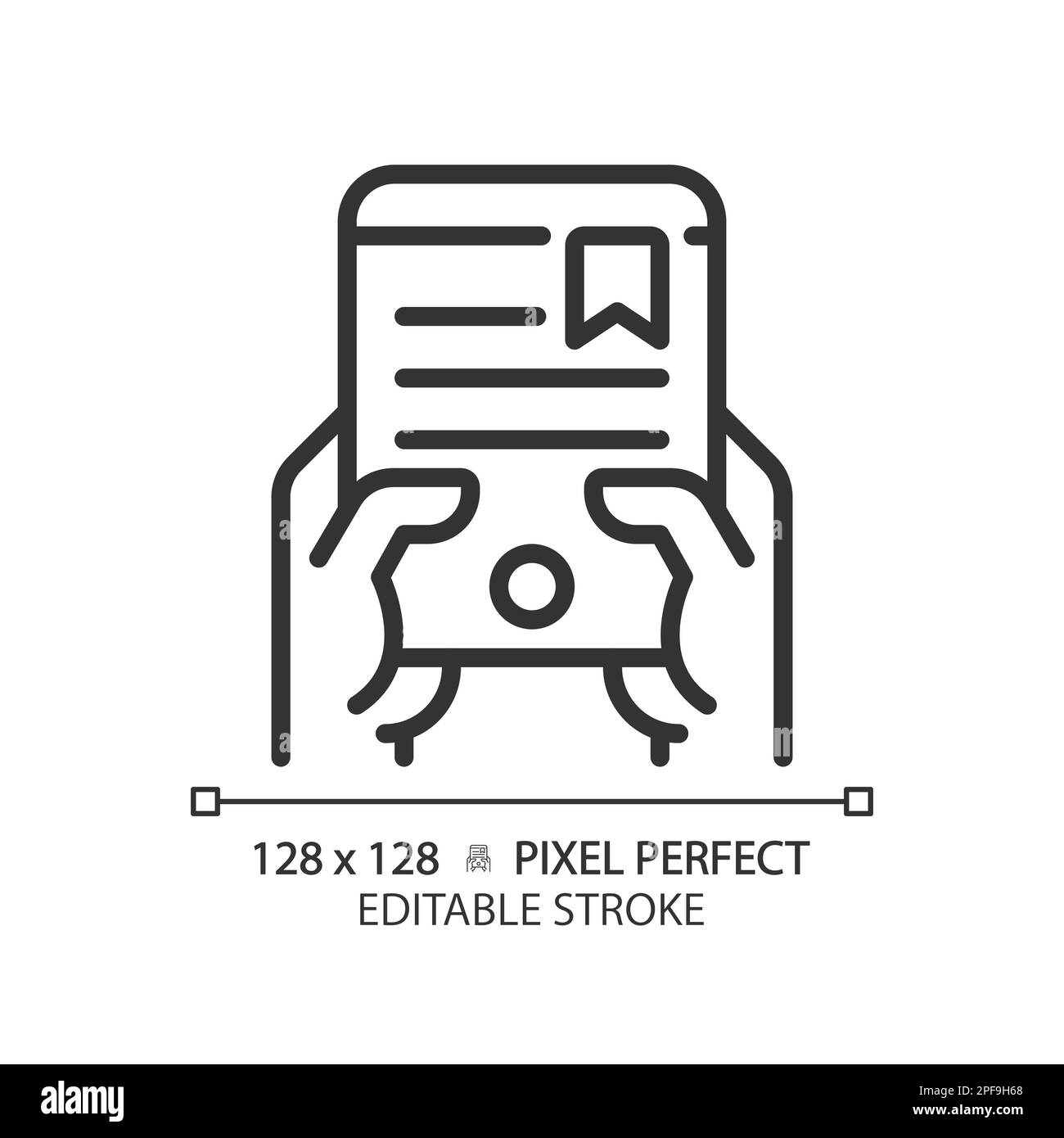 Digital ebook icon outline Black and White Stock Photos & Images - Alamy