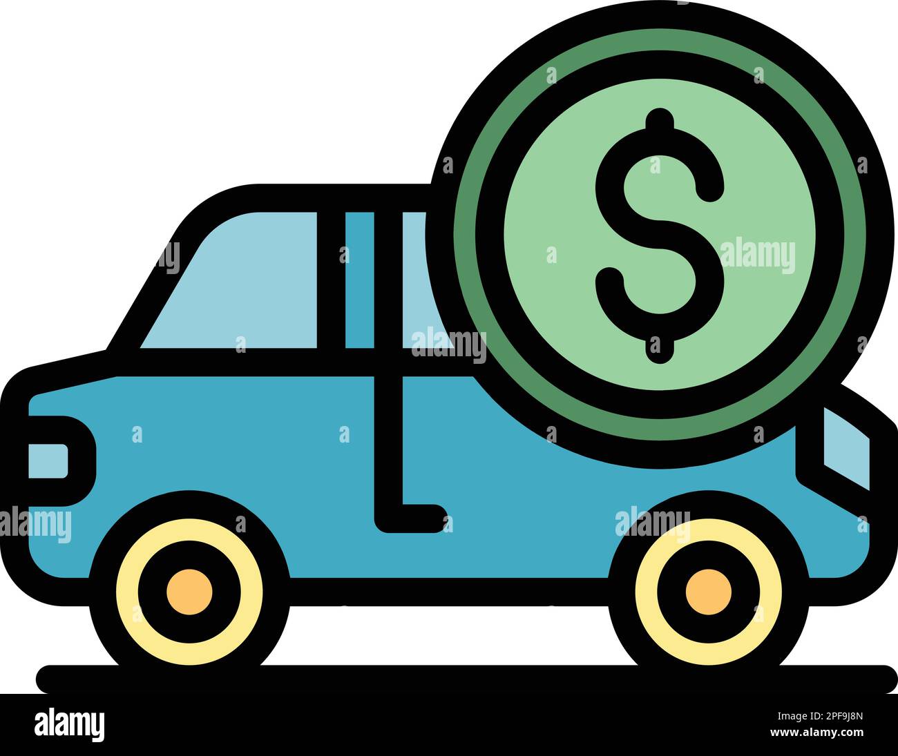 Trading vehicle icon. Outline Trading vehicle vector icon for web ...