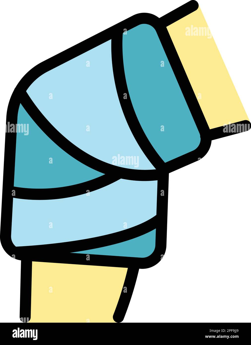 Knee in a cast icon. Outline Knee in a cast vector icon for web design ...