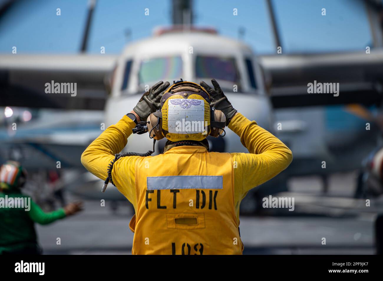 230315-N-DU622-1114 PHILIPPINE SEA (March 15, 2023) A U.S. Navy Sailor ...