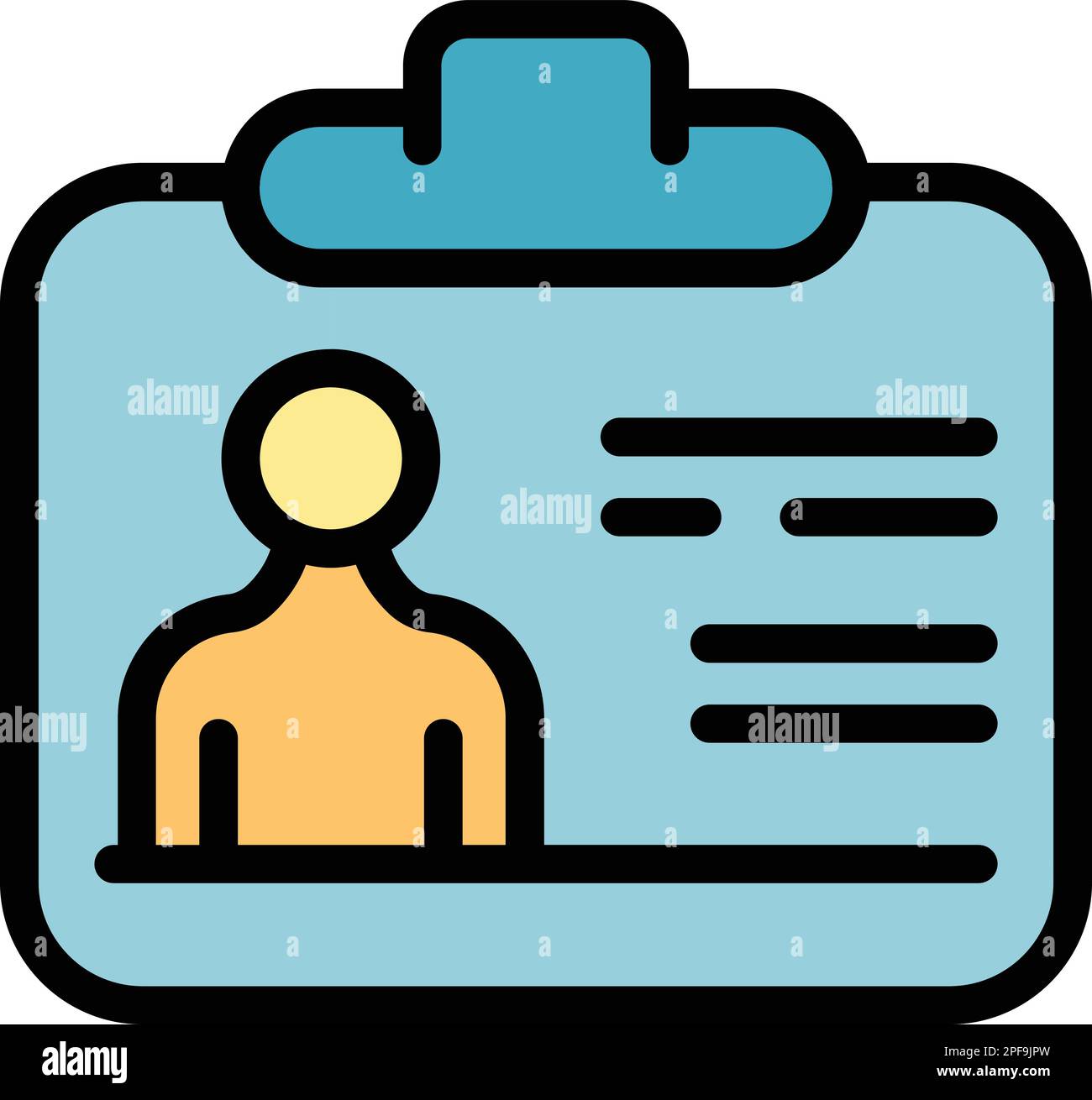 Id manager card icon. Outline Id manager card vector icon for web ...