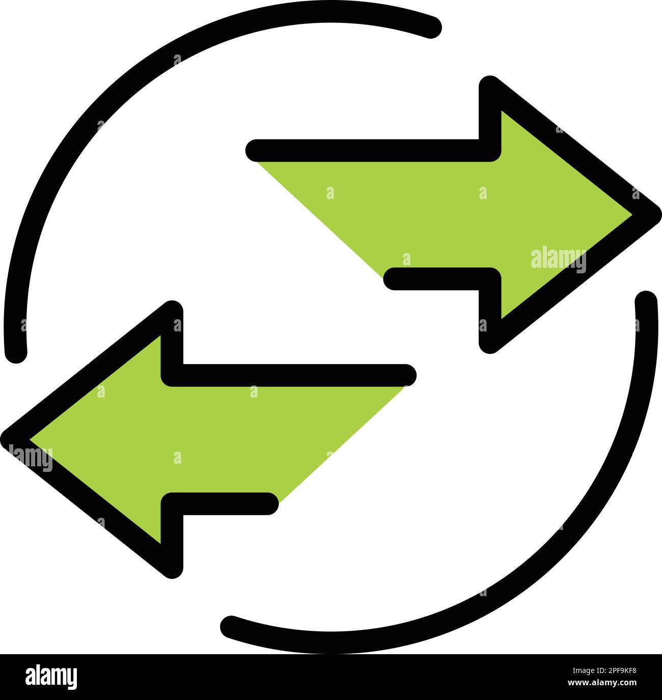 Refresh backup icon. Outline Refresh backup vector icon for web design isolated on white ...