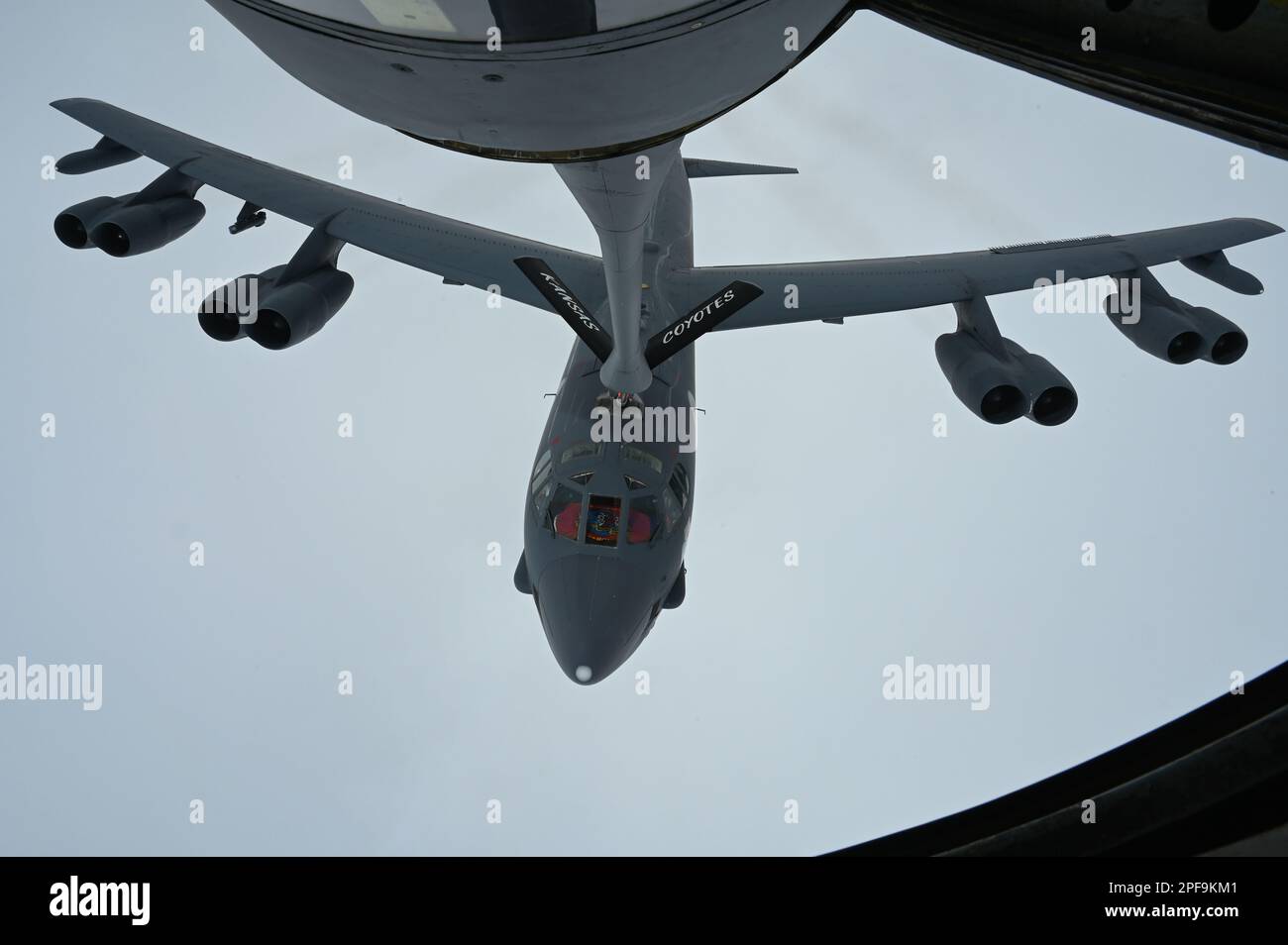 A U.S. Air Force B-52H Stratofortress assigned to the 23rd Bomb ...