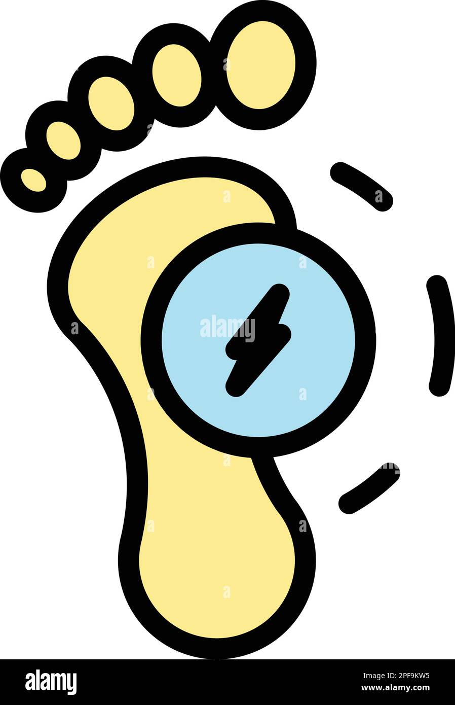 Foot energy icon. Outline Foot energy vector icon for web design ...
