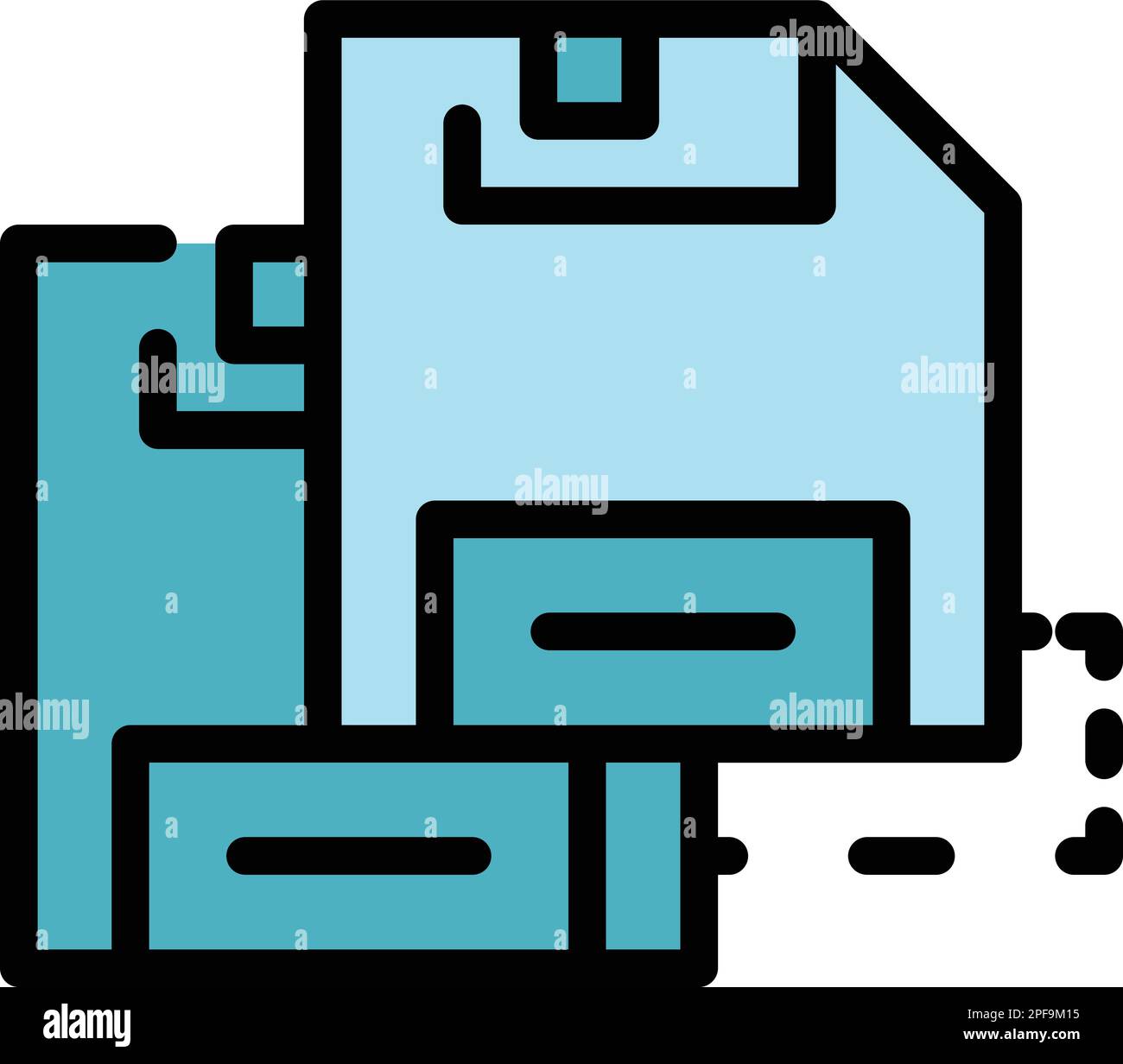 Floppy disk backup icon. Outline Floppy disk backup vector icon for web design isolated on white ...