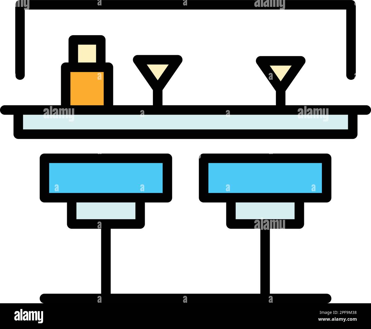 Street bar counter icon. Outline Street bar counter vector icon for web ...