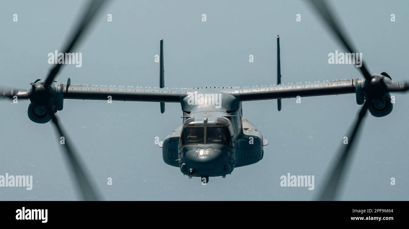 U.S. Marine Corps MV-22Bs assigned to Marine Medium Tiltrotor Squadron ...