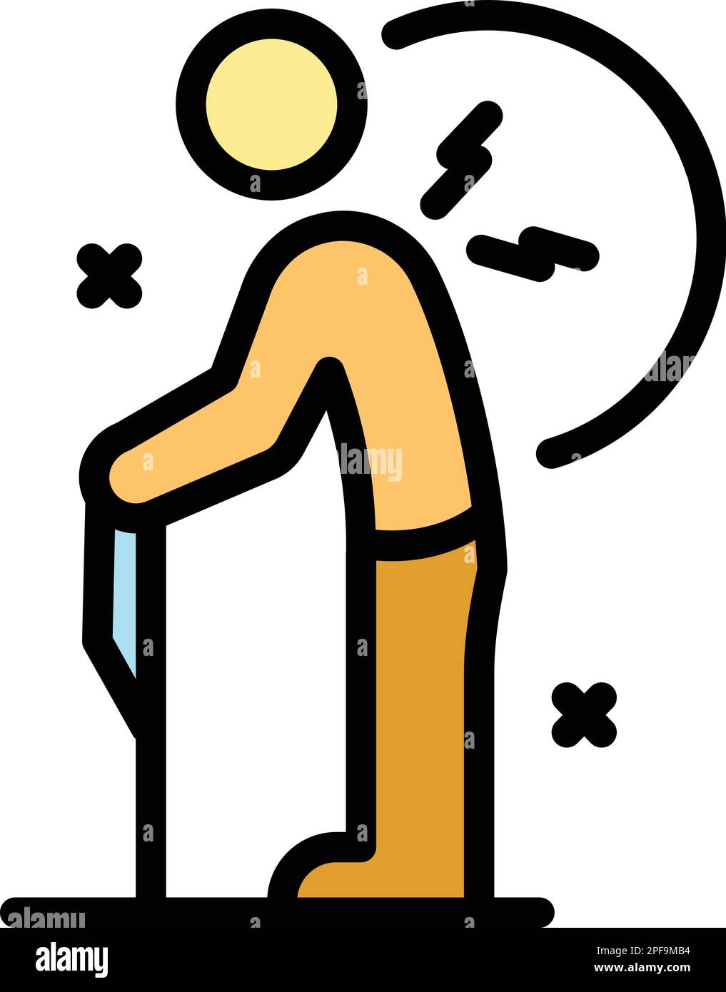 Man rheumatoid icon. Outline Man rheumatoid vector icon for web design ...