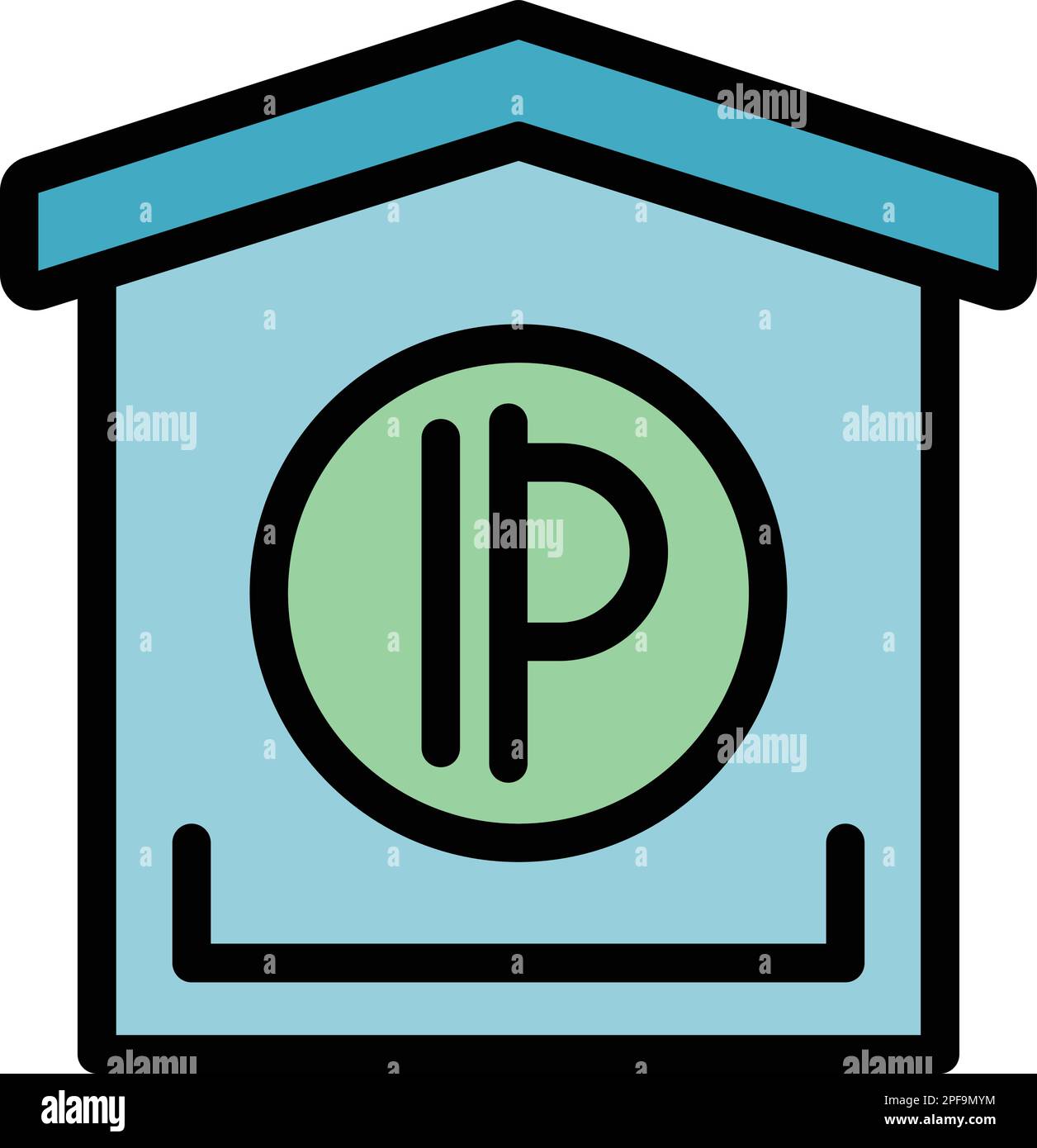 Parking carport icon. Outline parking carport vector icon for web ...