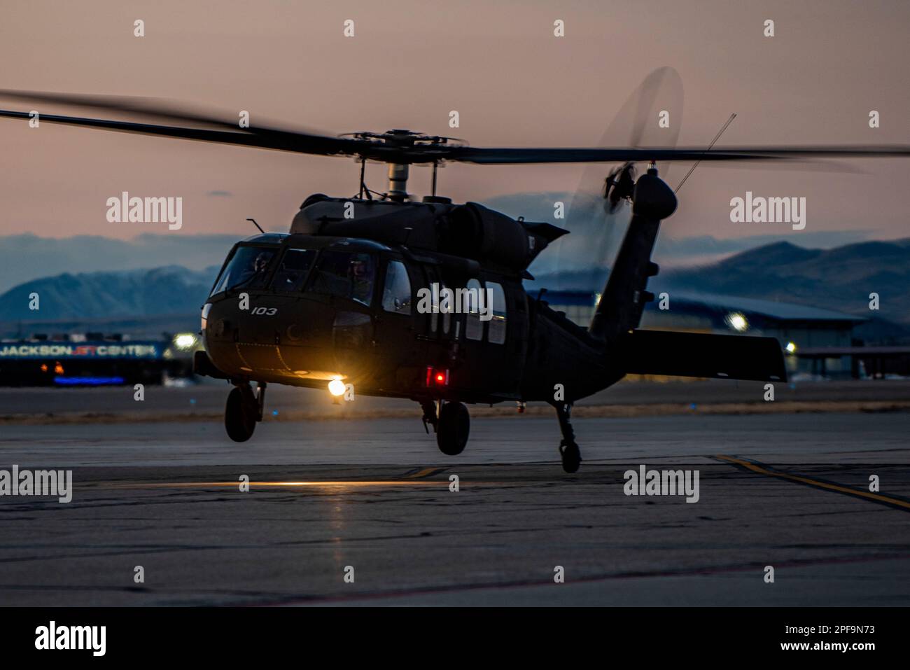 Idaho National Guard pilots take off and land UH-60 Black Hawk ...