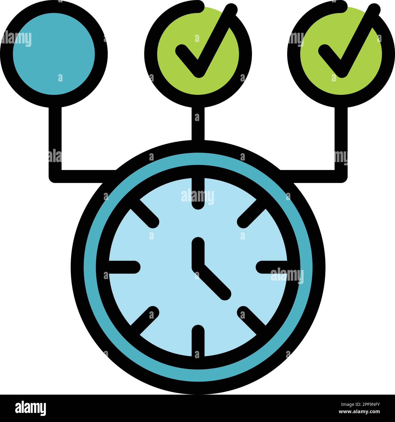Task schedule hours icon. Outline Task schedule hours vector icon for ...