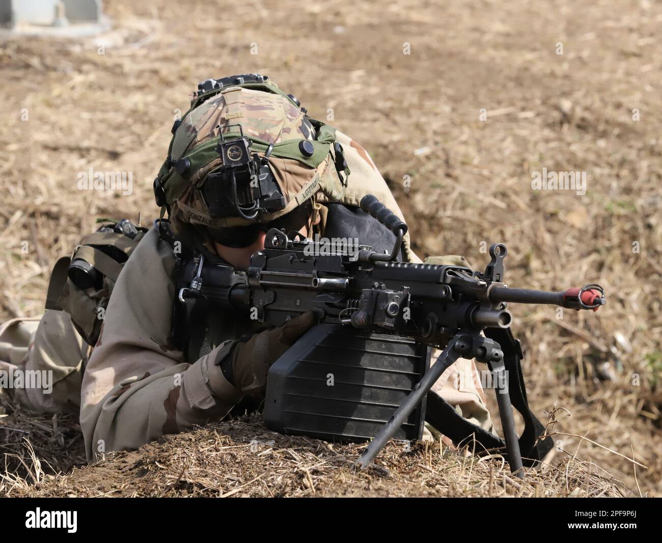 U.S. Army Soldiers assigned to 1-17th Battalion, 2nd Striker Brigade Combat Team, 2nd Infantry ...