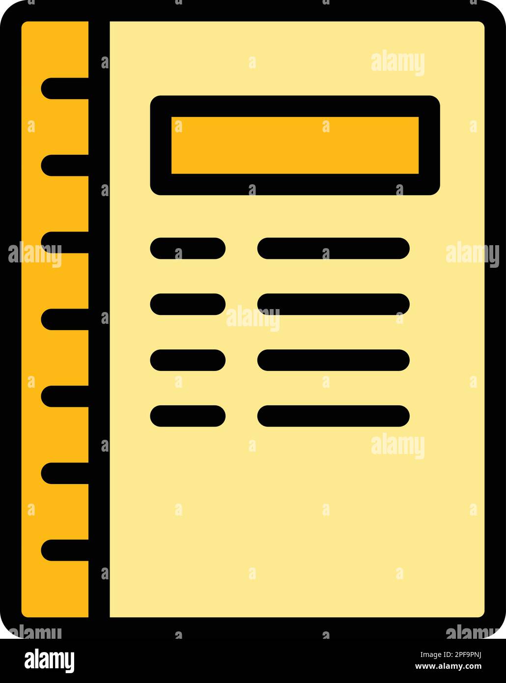 Task schedule notebook icon. Outline Task schedule notebook vector icon ...