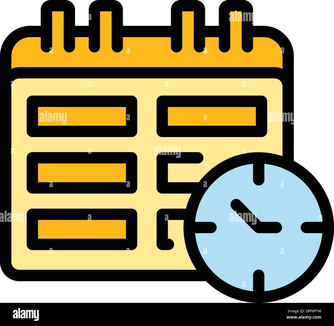 Task schedule calendar time icon. Outline Task schedule calendar time ...
