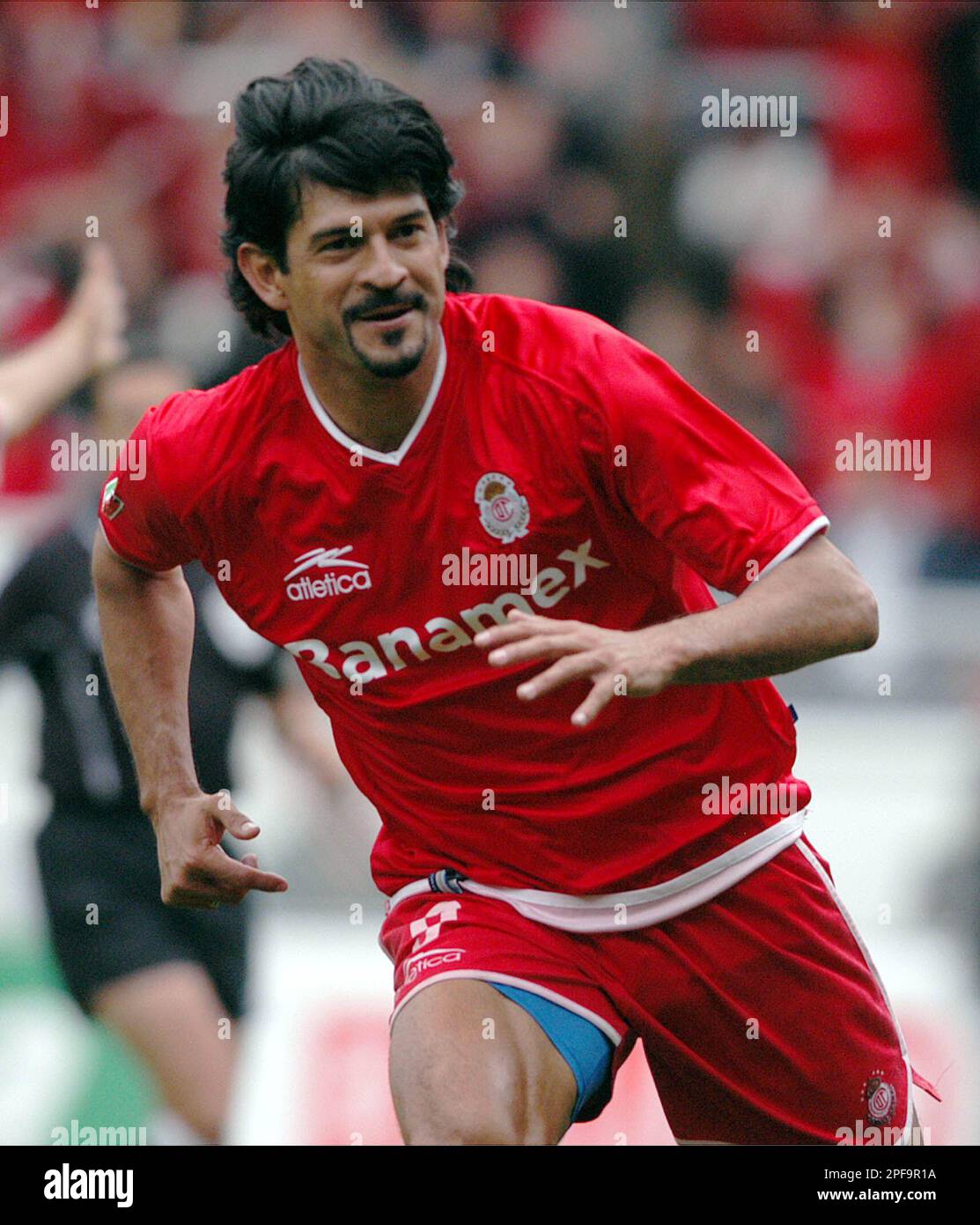 Toluca's soccer player Jose Saturnino Cardozo celebrates after scoring ...