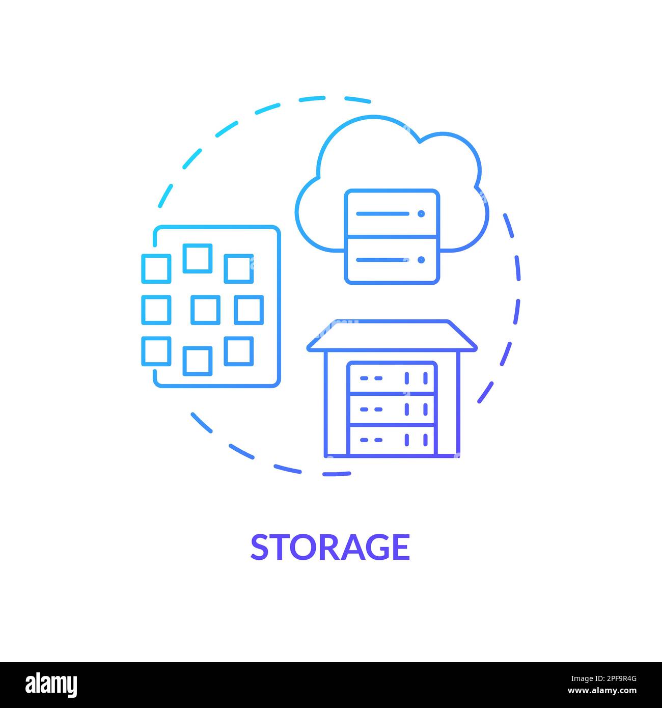 Storage blue gradient concept icon Stock Vector Image & Art - Alamy