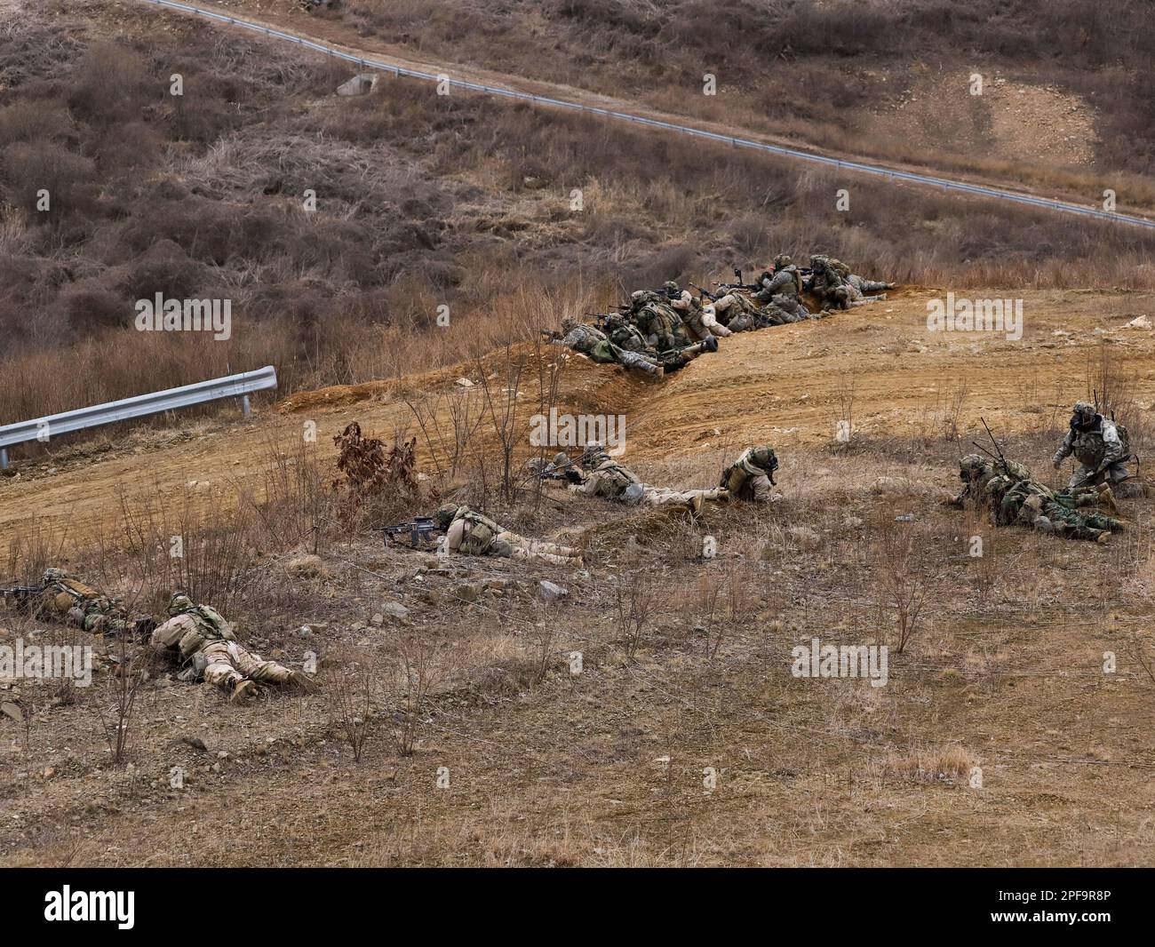 U.S. Army Soldiers assigned to 1-17th Battalion, 2nd Striker Brigade ...