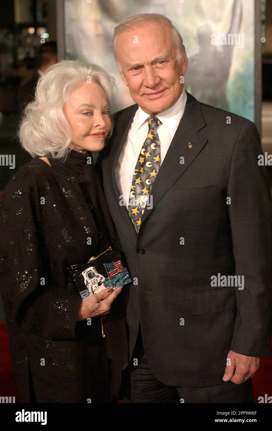 Astronaut Edwin "Buzz" Aldrin, right, and his wife Lois pose for ...